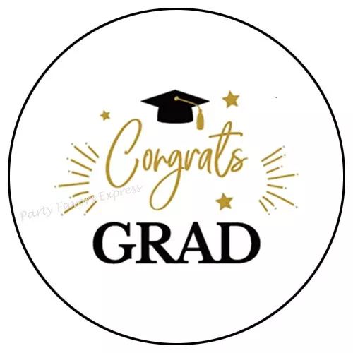 Congrats Grad Graduation Envelope Seals Labels Party Favors Stickers ...
