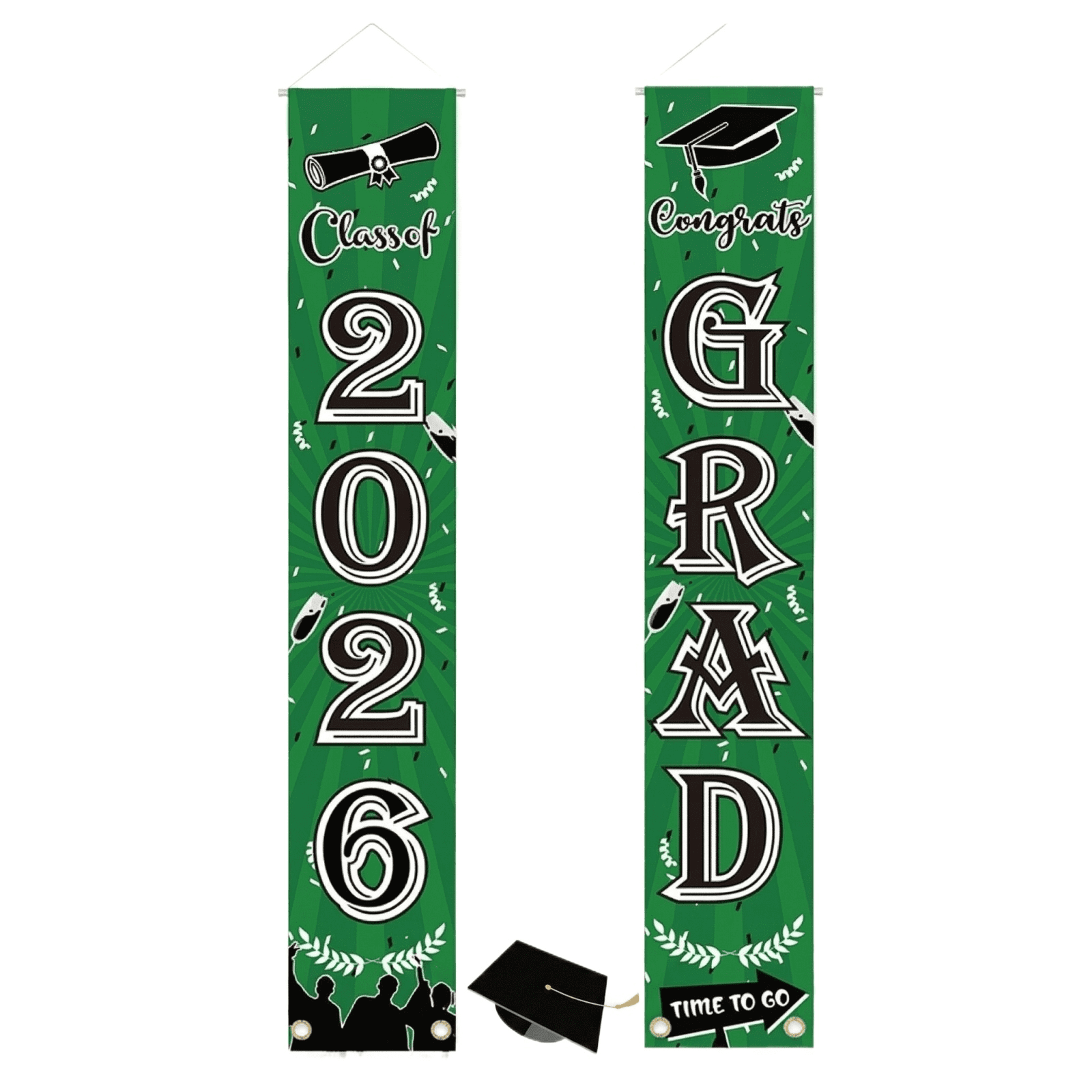 Congrats Grad Graduation Porch Banners Class of 2026 Hanging Porch Sign ...