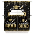 Congrats Grad Kitchen Curtains Swag Valance and Tier Curtains Set 24 ...