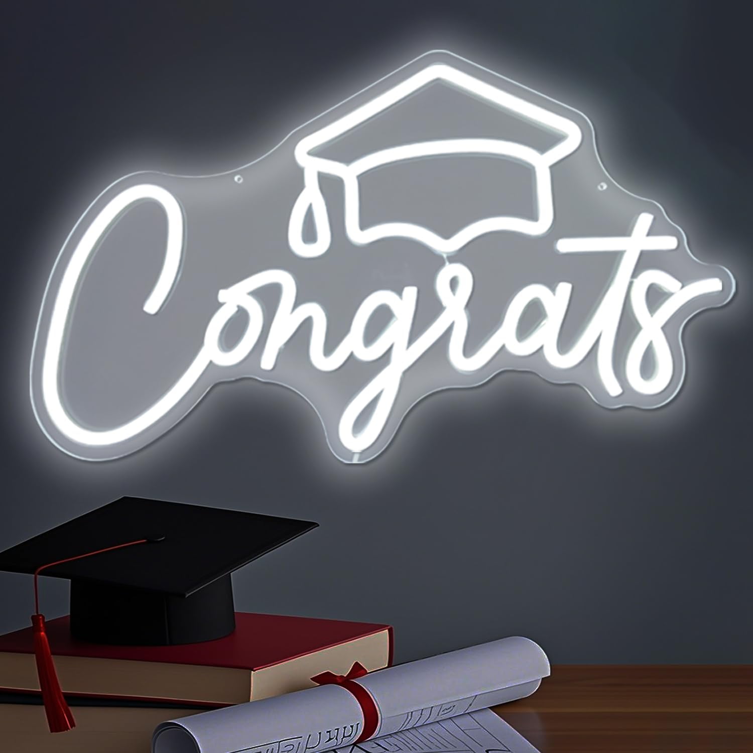 Congrats Grad Neon Sign Congrats Neon Lights Signs for Backdrop ...