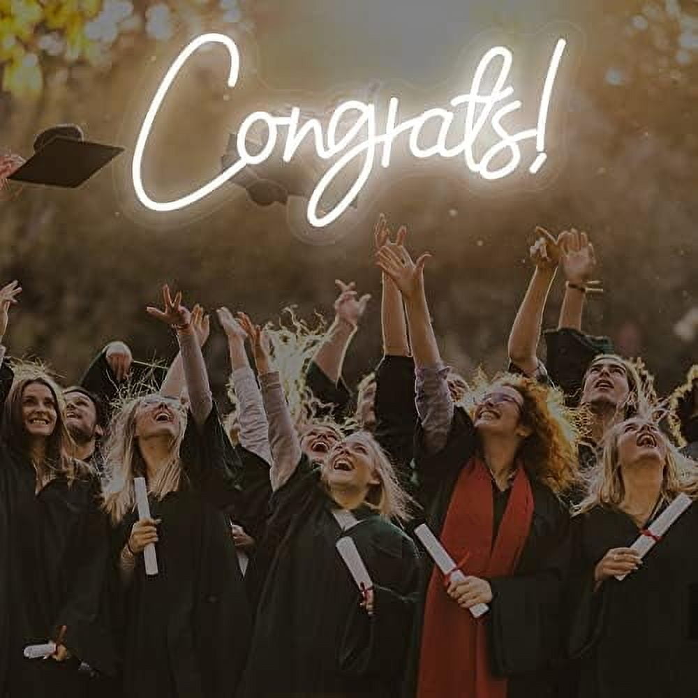 Congrats Grad Neon Sign, Graduation LED Neon Sign Congrats Neon Light ...