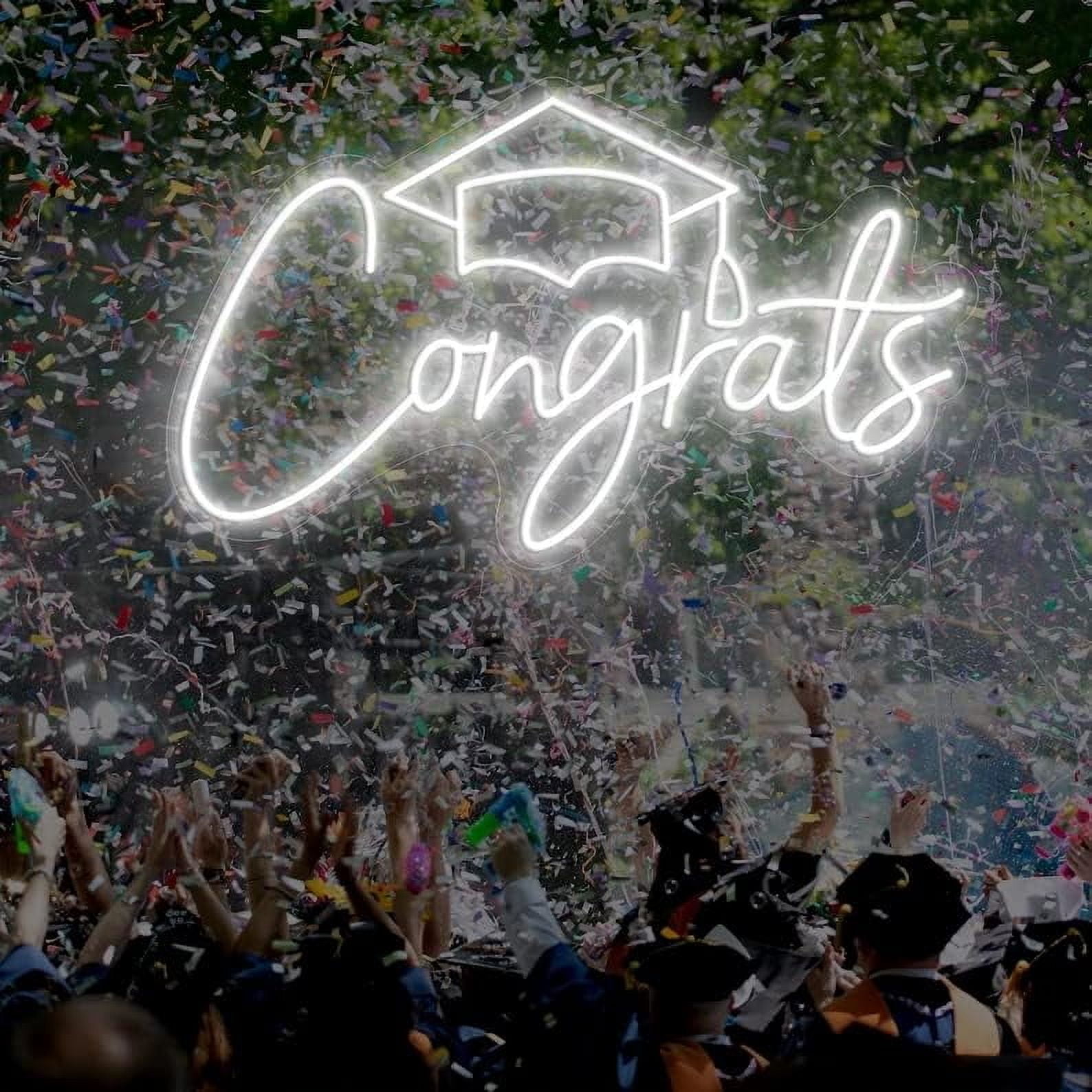 Congrats Grad Neon Sign, Graduation LED Neon Sign Congrats Neon Light ...