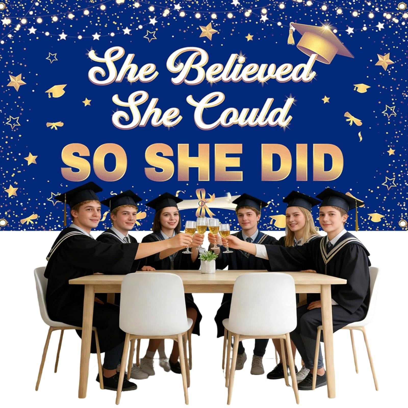 Congrats Grad Photo Backdrop 2026 Graduation Decorations – 70x43 Inch ...