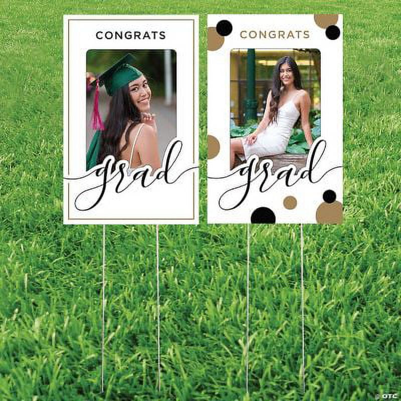 Walmart Congrats Grad Outdoor Lawn Signs, Graduate Decorations, Photo ...