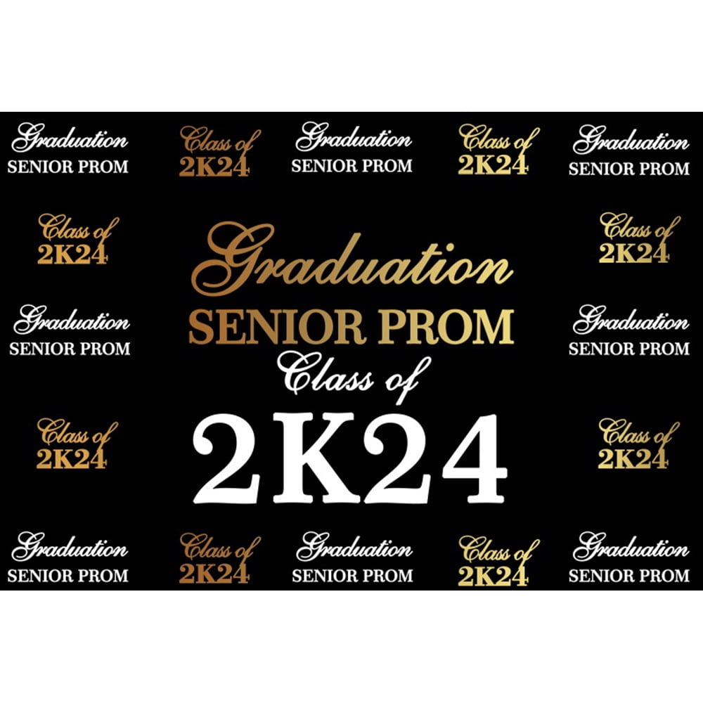Congrats Grad Photography Backdrop Gold Glitter Balloon Bachelor Cap ...