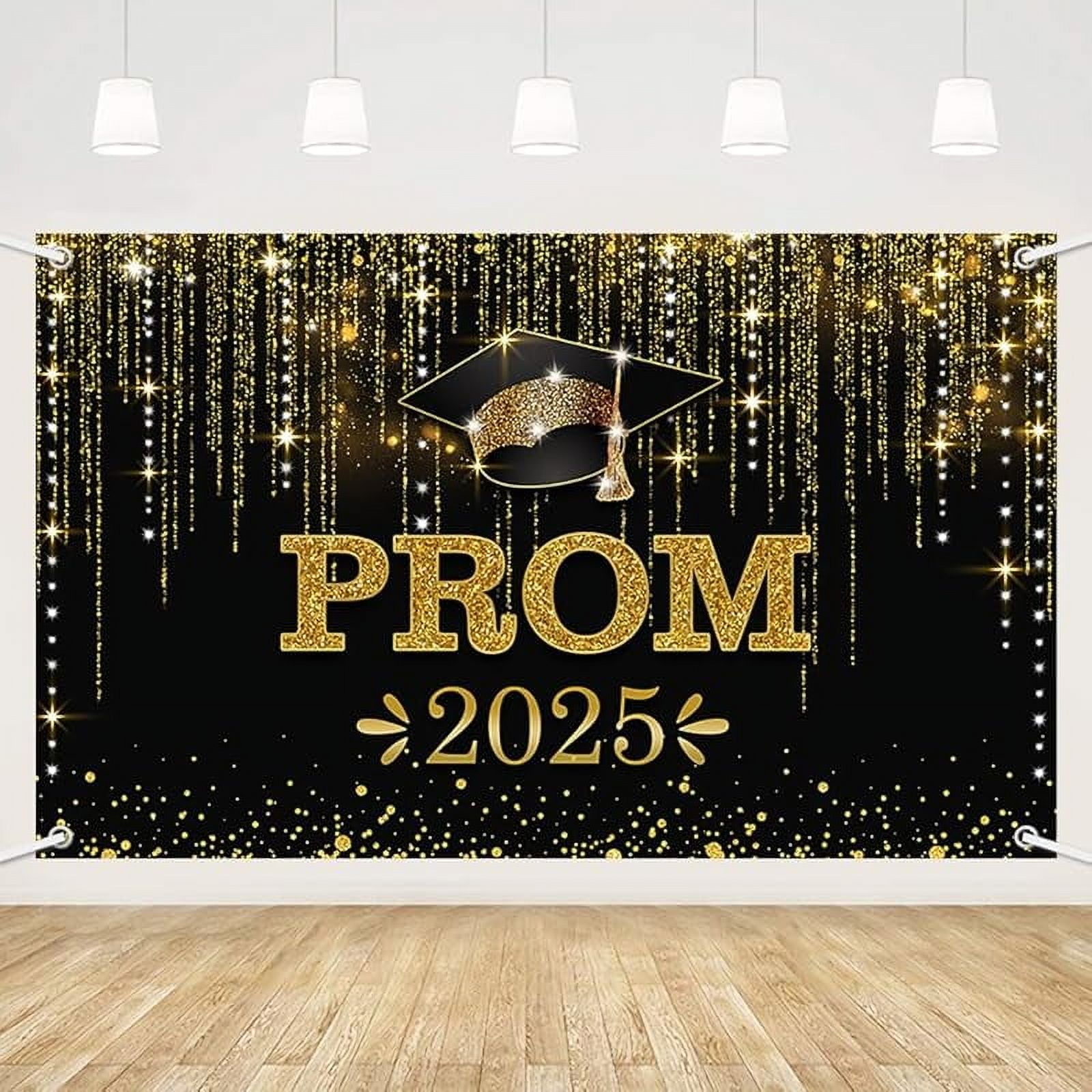 Congrats Grad Prom Backdrop Class of 2025 Prom Decorations Graduation ...