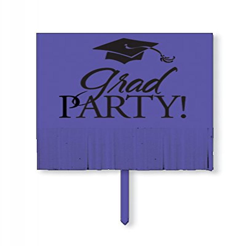 Congrats Grad Purple Yard Sign with Fringe - Walmart.com