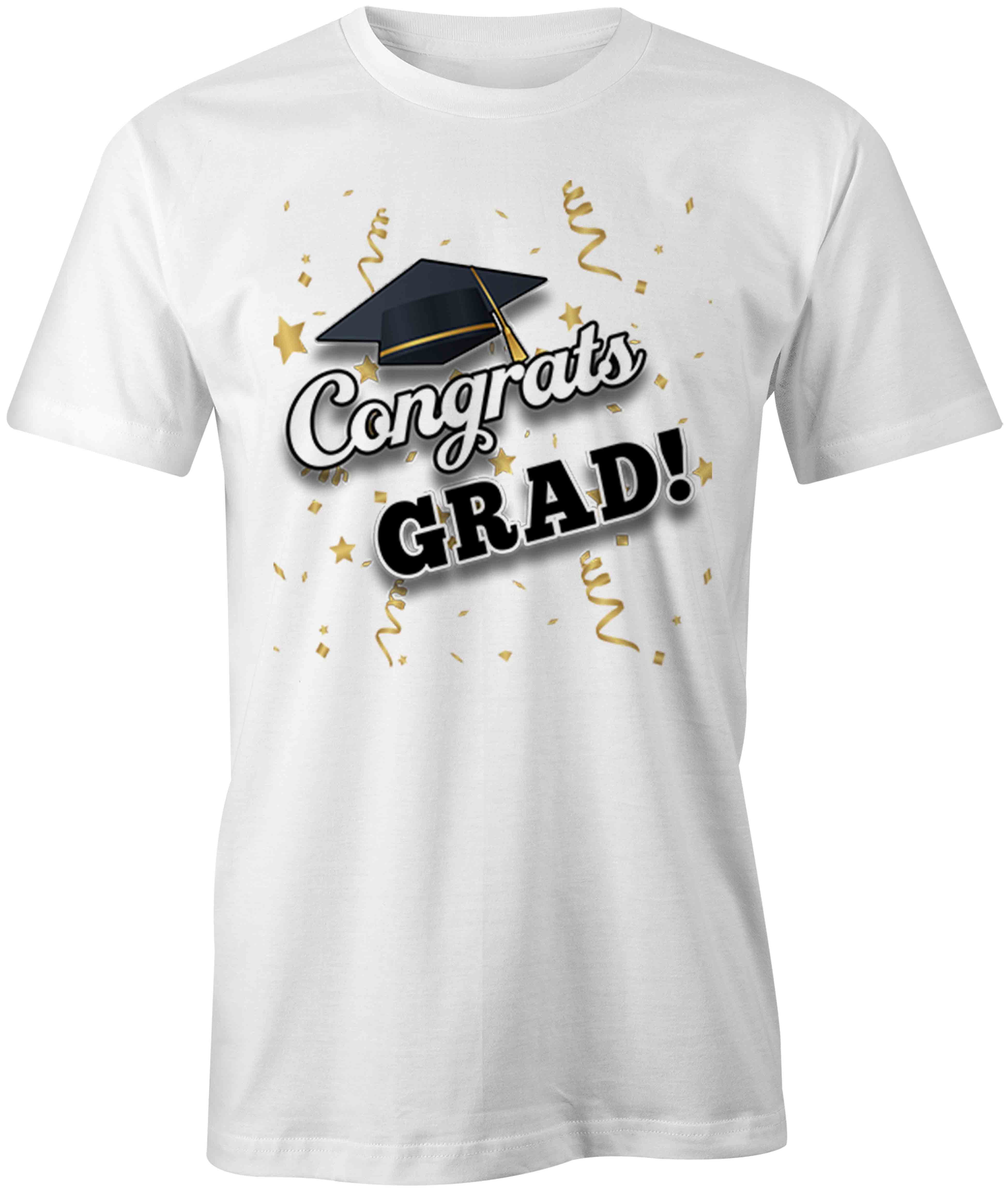 Congrats Grad T-Shirt | Senior Class White Tee Gift - Walmart.com