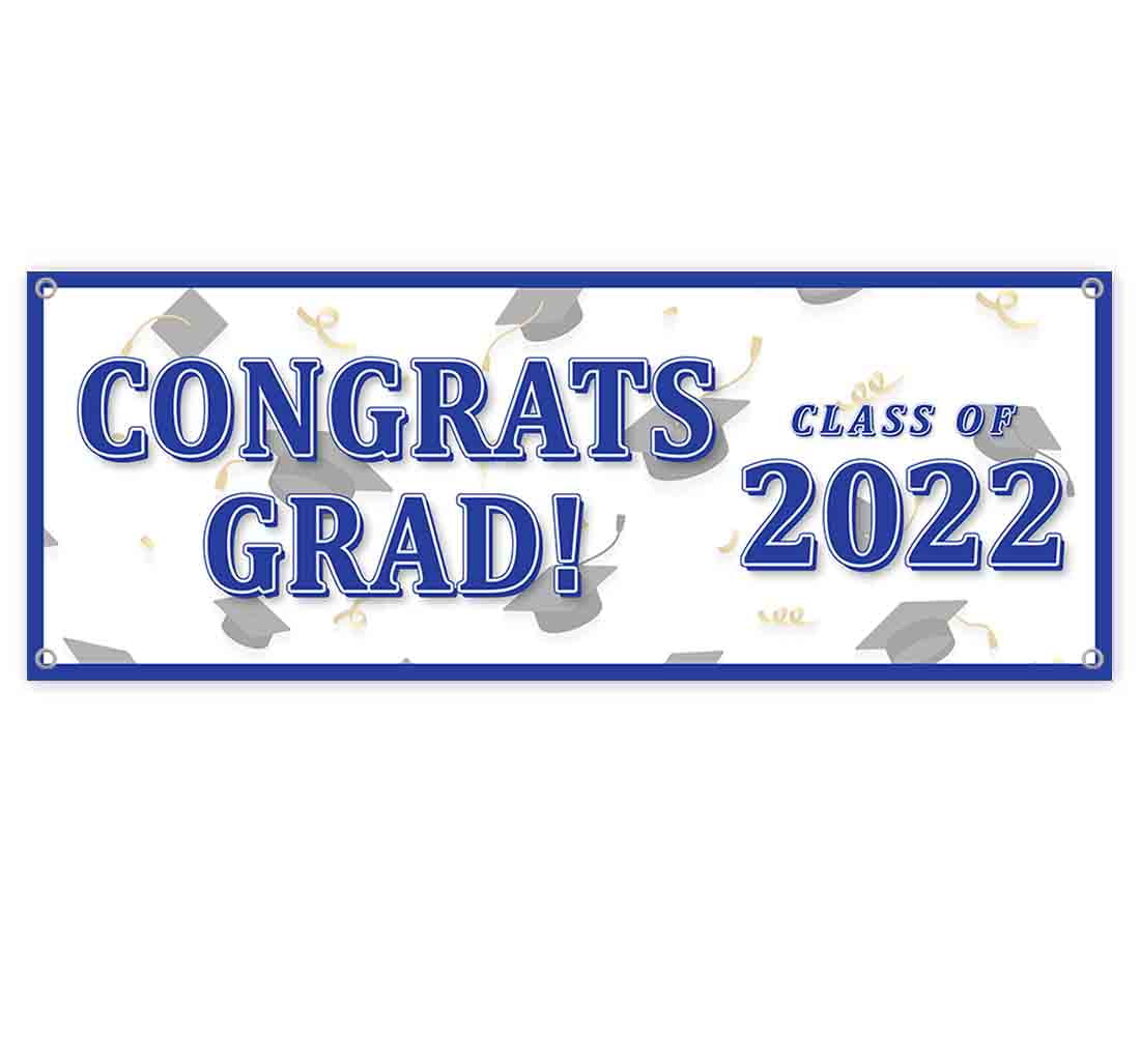 Congrats Graduate 202 13 oz Vinyl Banner With Metal Grommets - Walmart.com