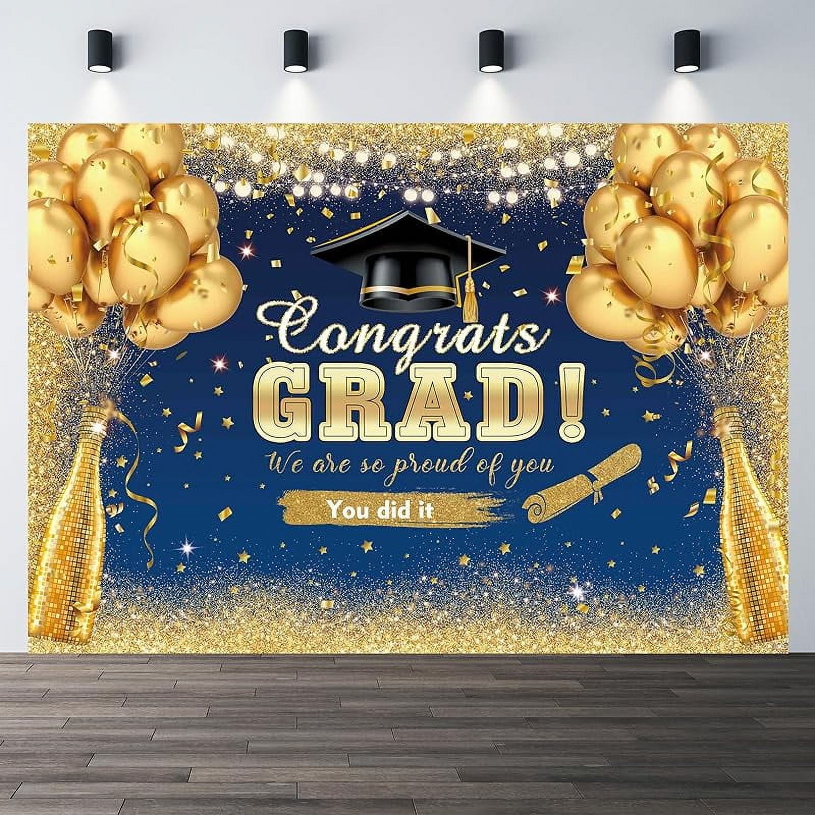 Congrats Graduation 2025 Prom Backdrop Class of 2025 Decorations with ...