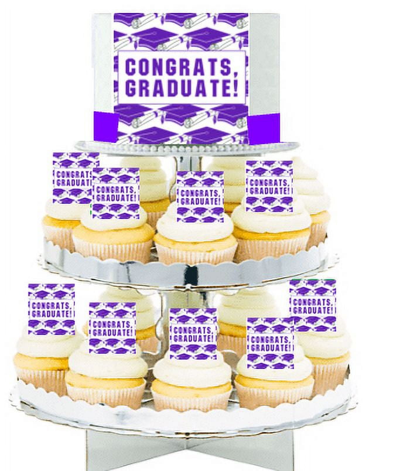 Congrats Graduation Edible Photo Toppers & Edible Cupcake Decoration ...