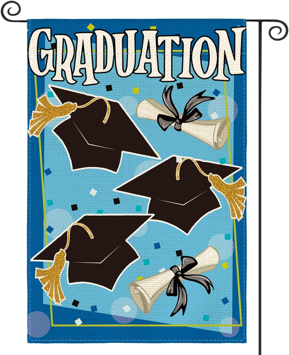 Congrats Graduation Garden Flag 12x28 inch Double Sided Outside ...
