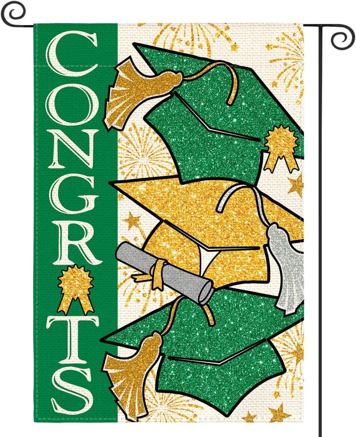 Congrats Graduation Garden Flag 28x40 Inch Double Sided Outside ...