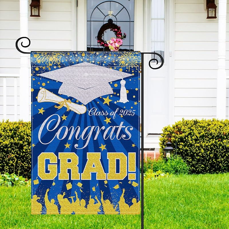 Congrats Graduation Garden Flag Celebration Graduate 12.5" x 18 ...