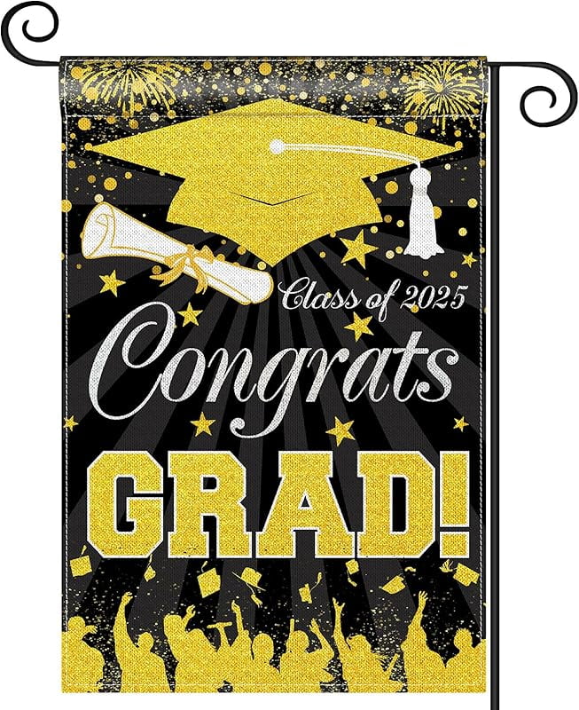 Congrats Graduation Garden Flag Celebration Graduate 12.5" x 18 ...