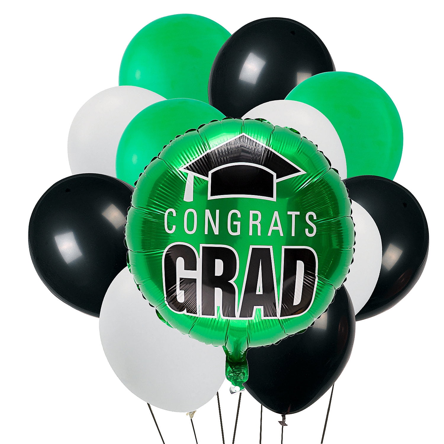 Congrats Graduation Green Balloon Bouquet 52 Pieces - Walmart.com