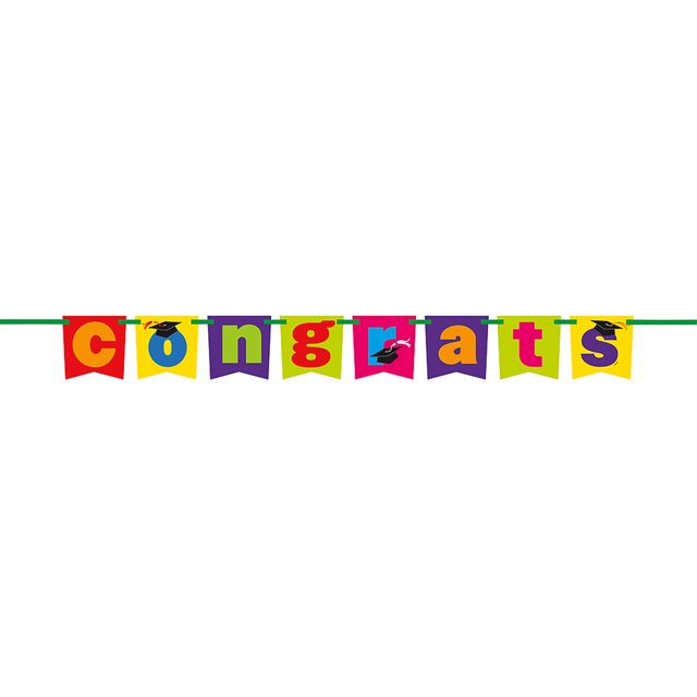 Congrats Graduation Pennant Banner - Walmart.com