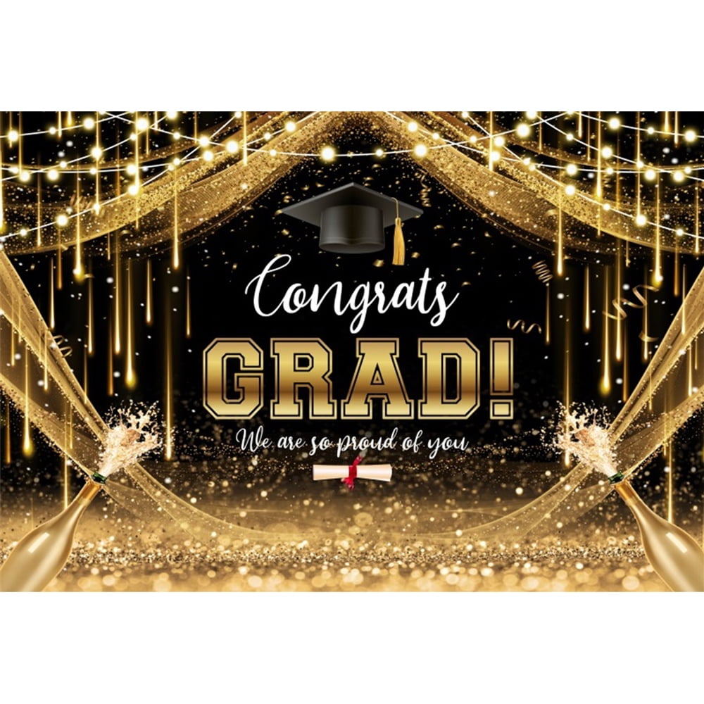 Congrats Graduation Prom Backdrop Banner for Celebrating Graduation ...