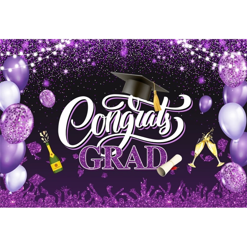Congrats Graduation Prom Backdrop Banner for Celebrating Graduation ...