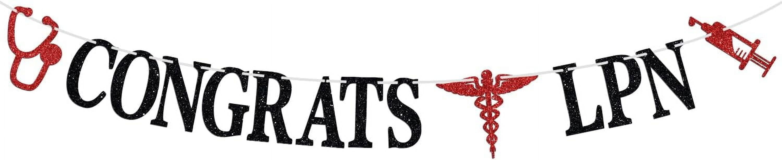 Congrats LPN Energy Banner, Future Nurse Bunting Sign, Class of 2025 Nursing School Survivor ...