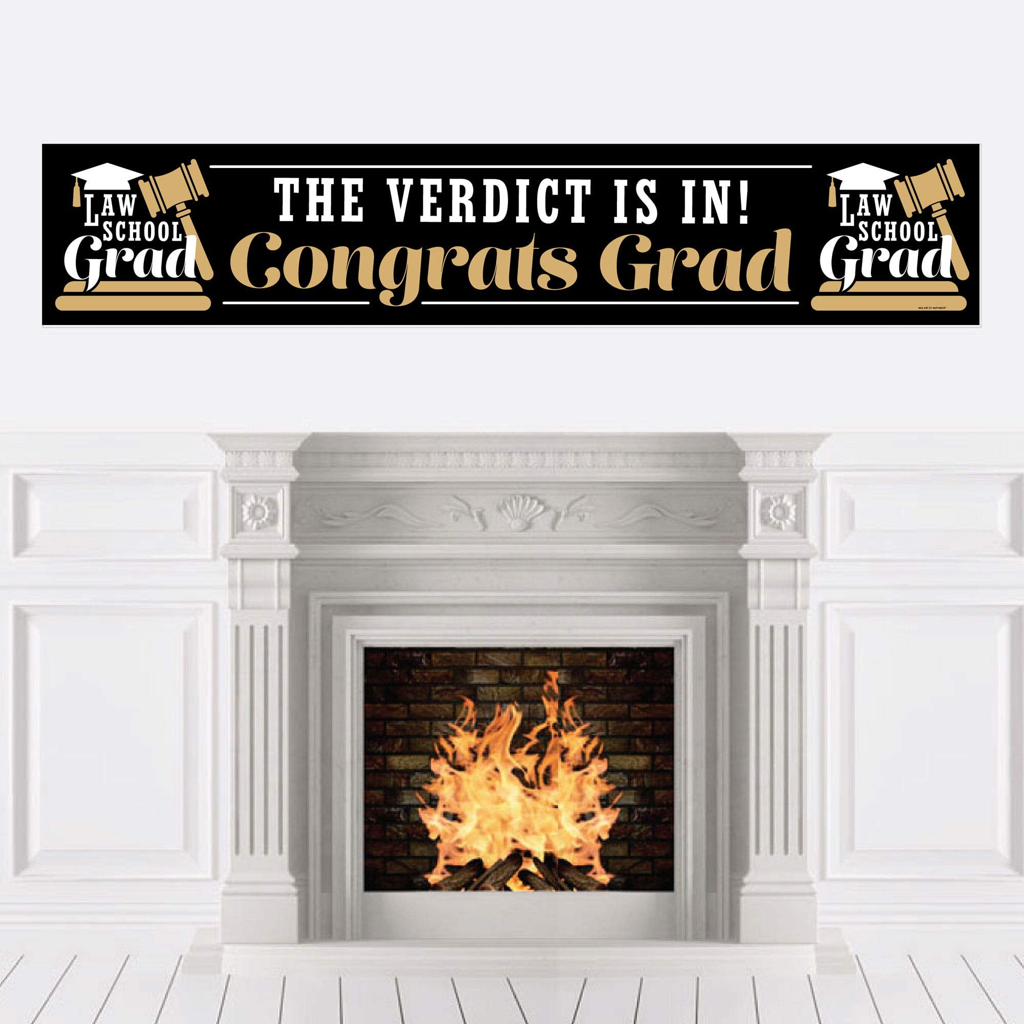 Congrats Lawyer Banner Case Closed Banners Law School Graduation Party ...