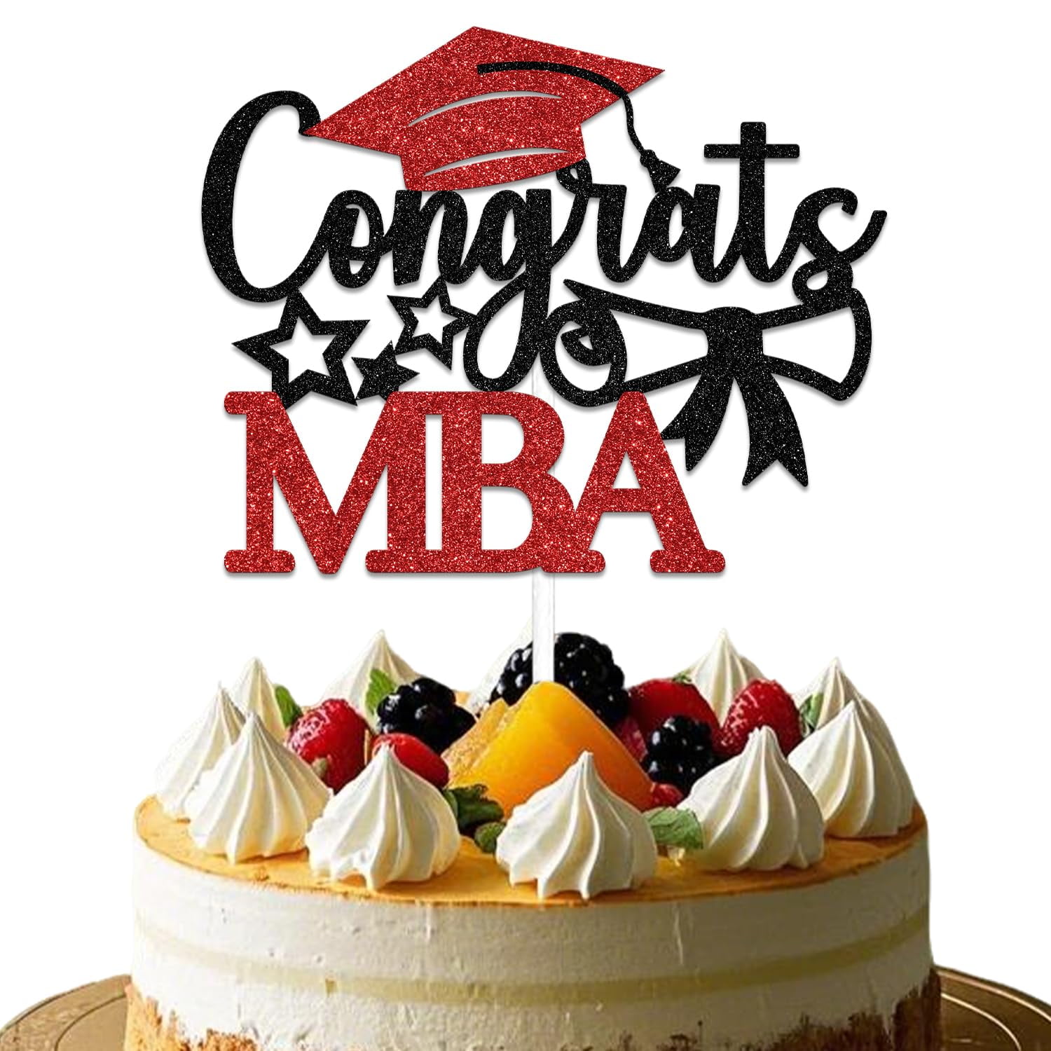 Congrats MBA Cake Topper,2025 MBA Graduate BSL1 Party Cake Decor,Class of 2025 Masters Degree ...