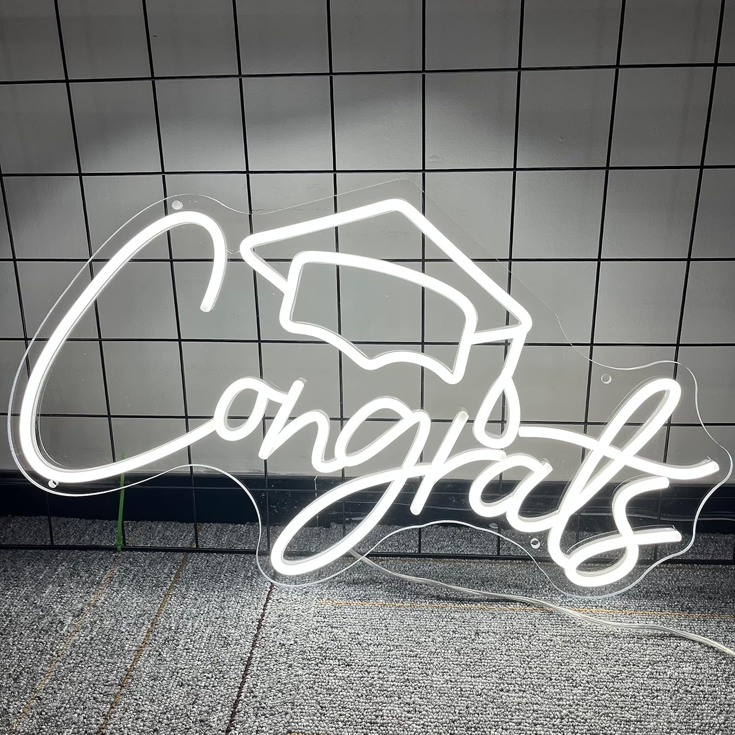 Congrats Neon Sign, LED Congrats Neon Light for Grad Party Decor ...