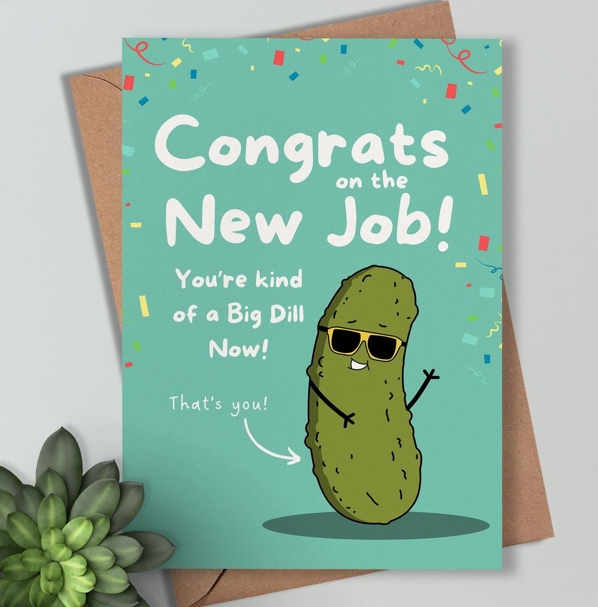 Congrats on the New Job Card – Humorous Pickle Design – You're Kind of ...