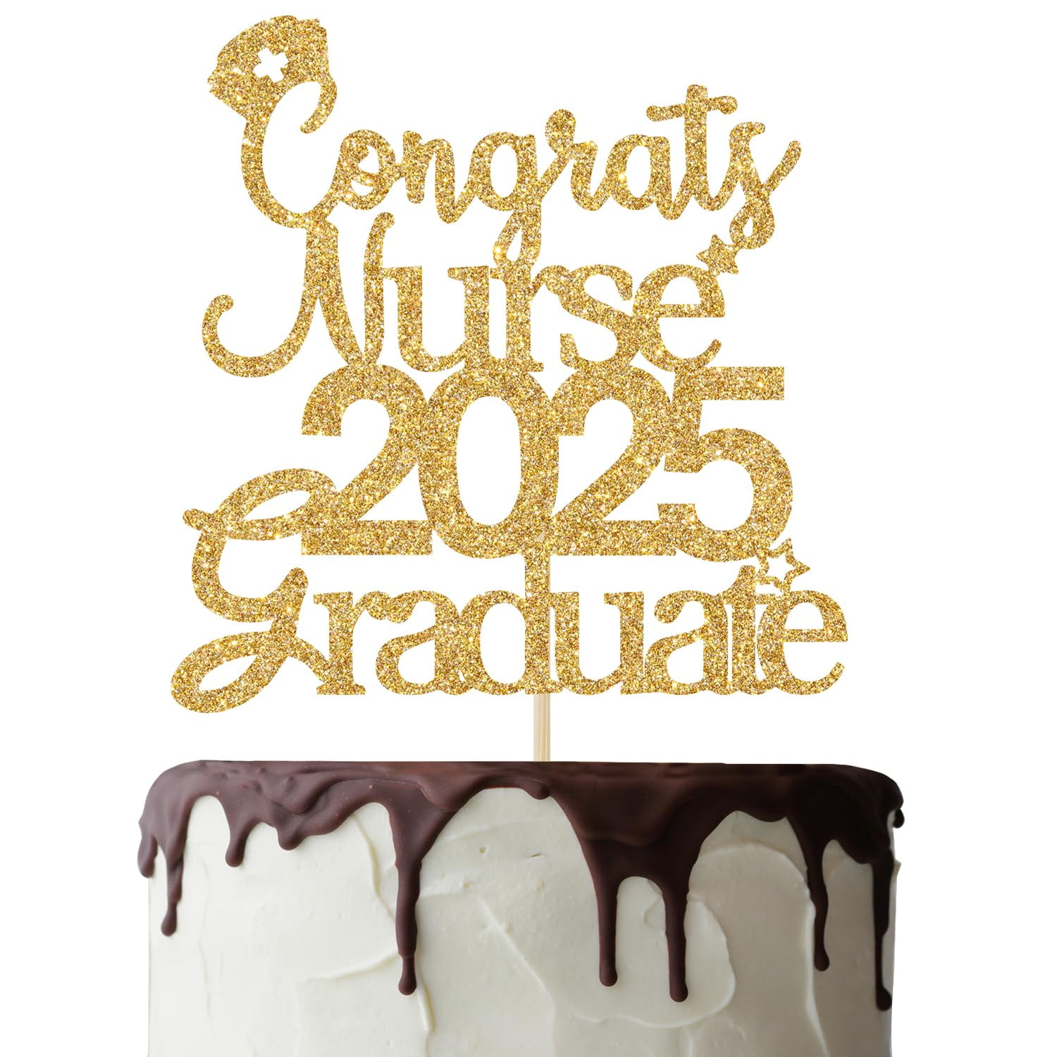 Congrats Nurse 2025TRDN Graduate Cake Topper, Congrats Nurse Grad Decor ...