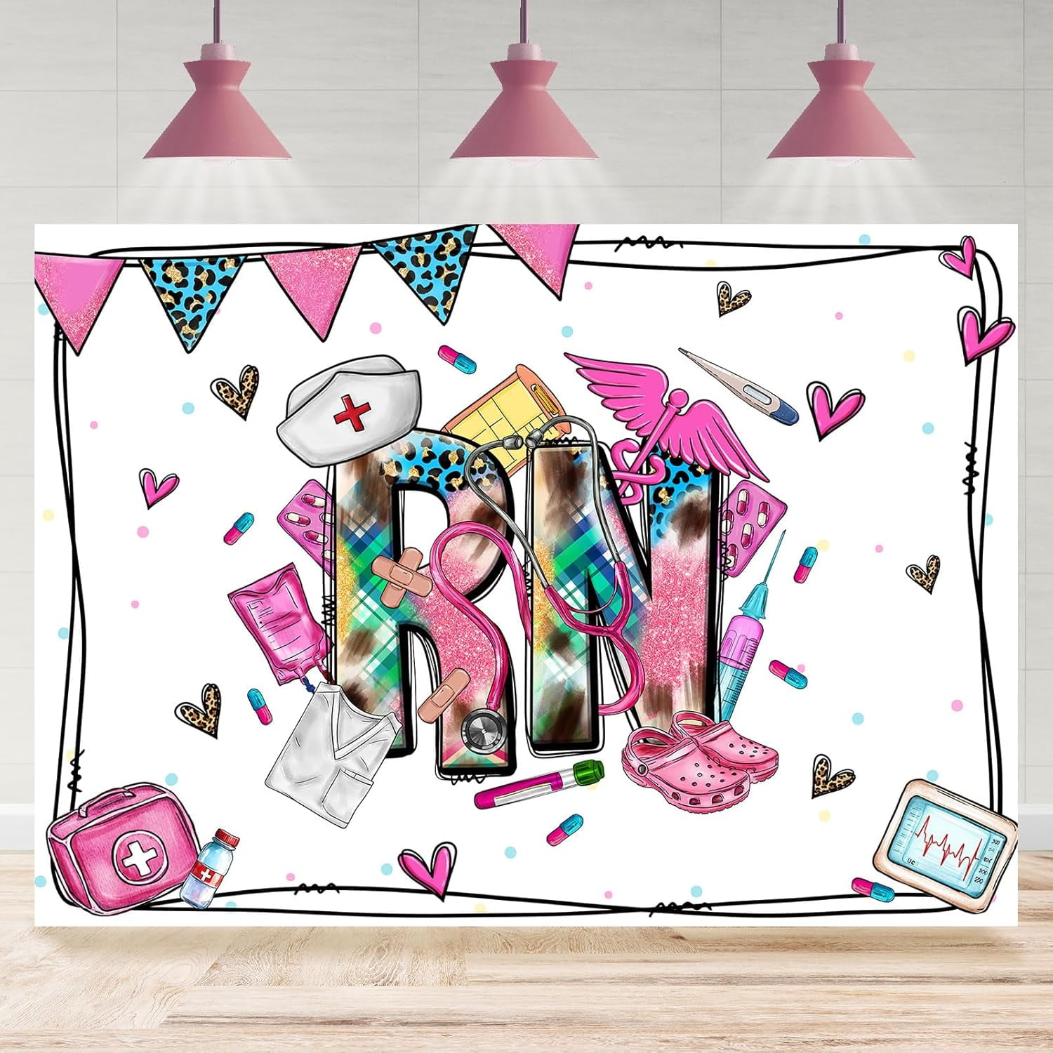 Congrats Nurse Backdrop RN Graduation Congrats Nursing Grad Angel ...