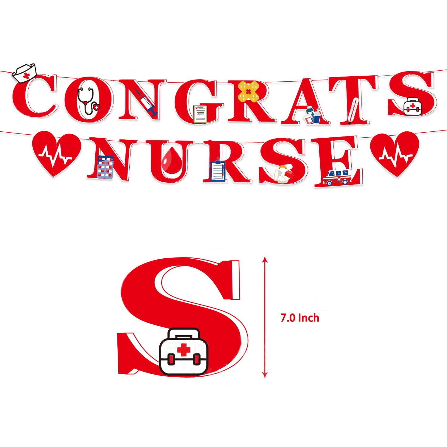 Congrats Nurse Banner for 2023 Nurse Graduation Decorations, Nursing ...