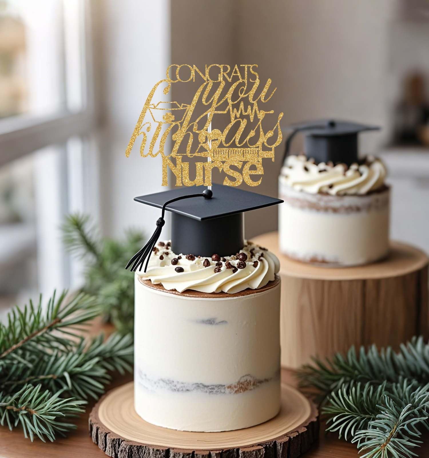 Congrats Nurse Cake AJH3 Topper, 2025 Medical/Nursing School Graduation ...