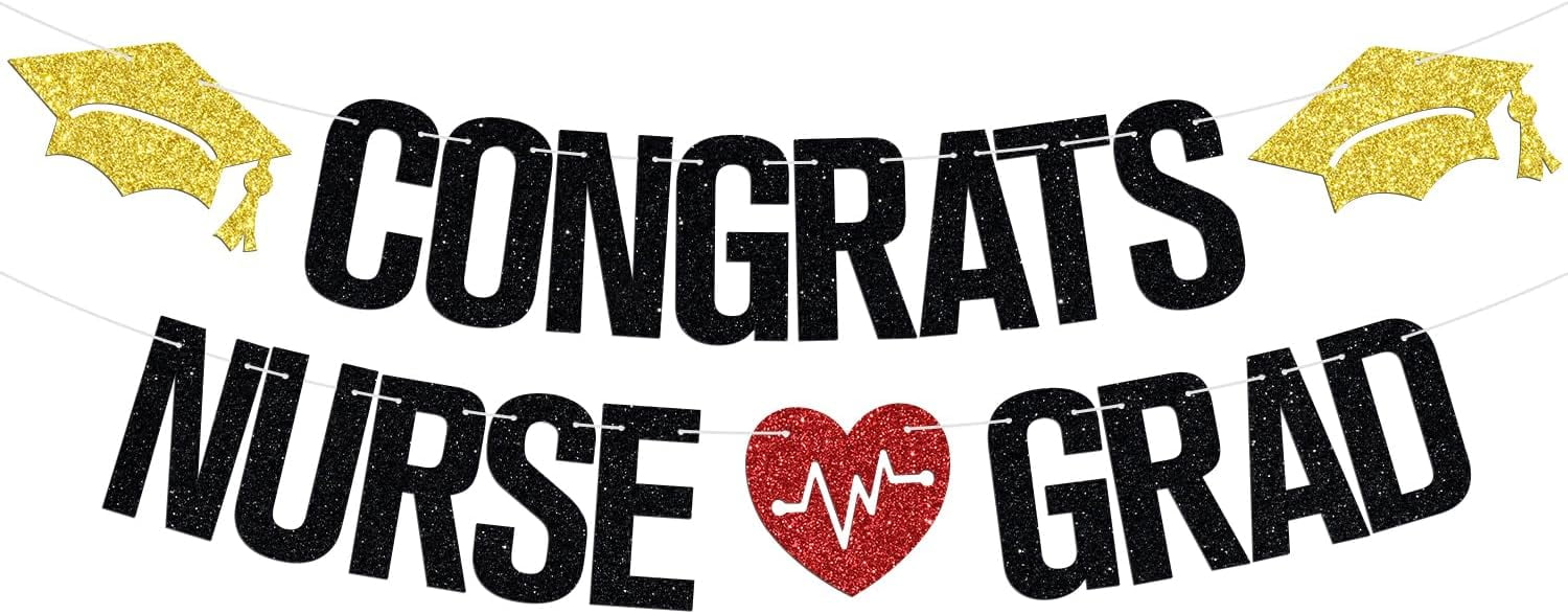 Congrats Nurse Grad Banner, Congrats Grad/Future Nurse Banner, Congrats ...