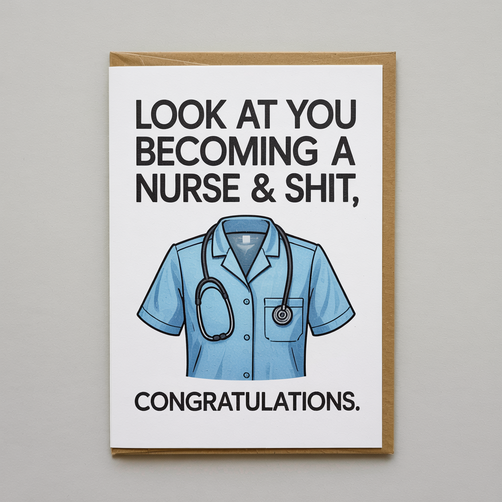 Congrats Nurse! Humorous Graduation Card with Stethoscope Design ...