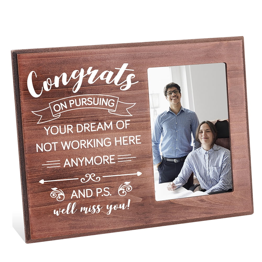 Congrats On Pursuing Your Dream Picture Frame 4x6 inch Going Away Photo ...