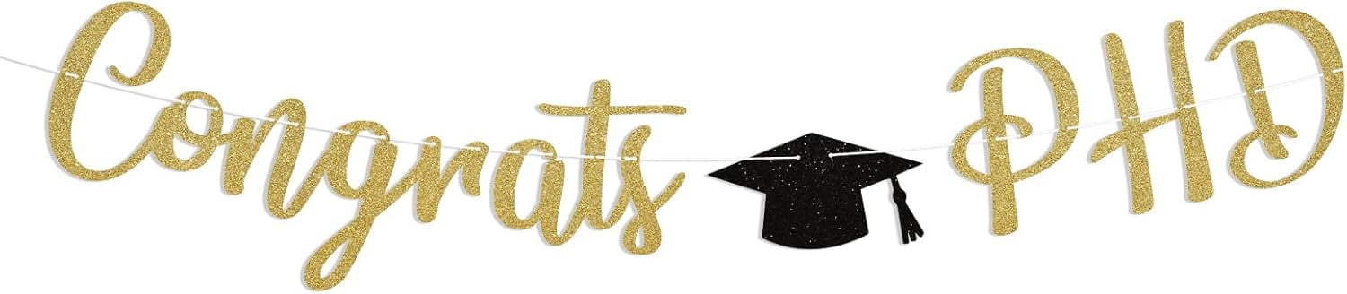 Congrats PHD Banner, 2025 PHD Graduation Party Decorations, Congrats ...