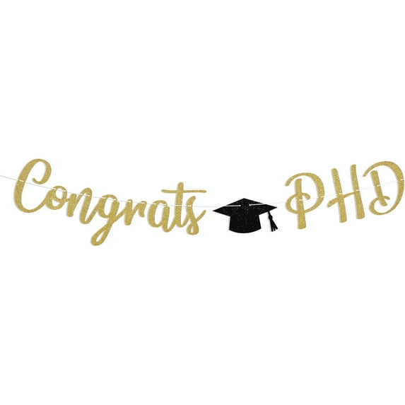 Congrats PHD Banner, 2025 PHD Graduation Party Decorations, Doctor ...