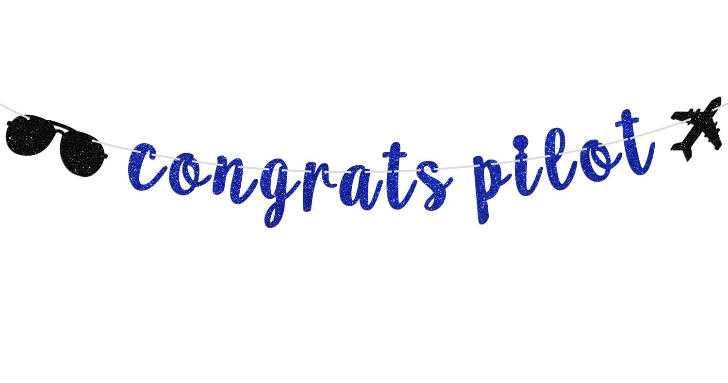 Congrats Pilot Banner,TRDN Congrats Grad/Future Pilot/Airplane ...
