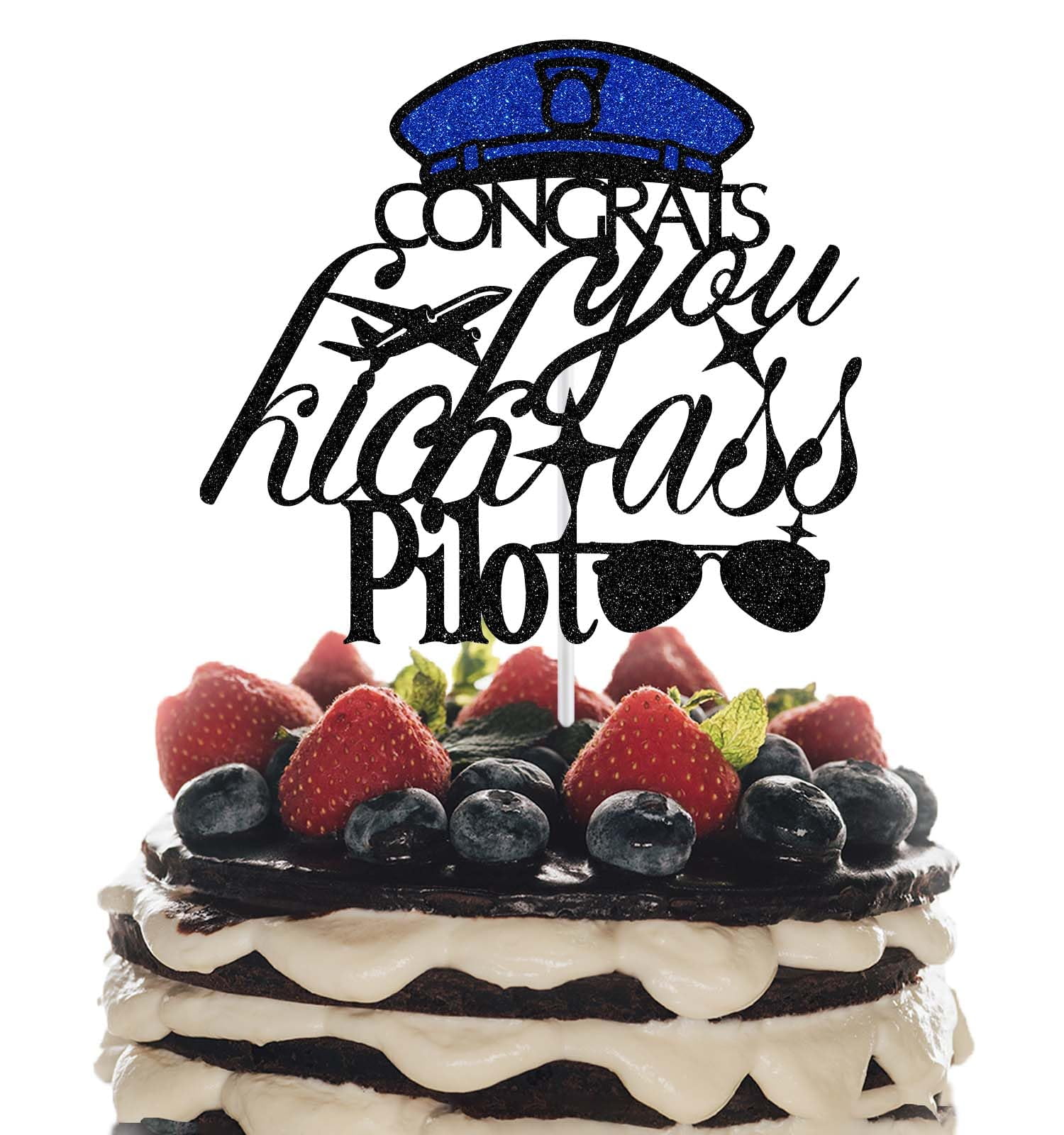 Congrats Pilot Cake Topper, Pilot Graduation COC1Cake Decorations ...