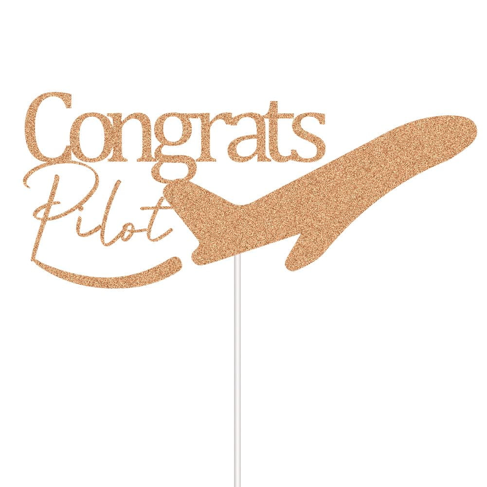 Congrats Pilot Cake Topper, Pilot Graduation Party H2FSDDecorations ...
