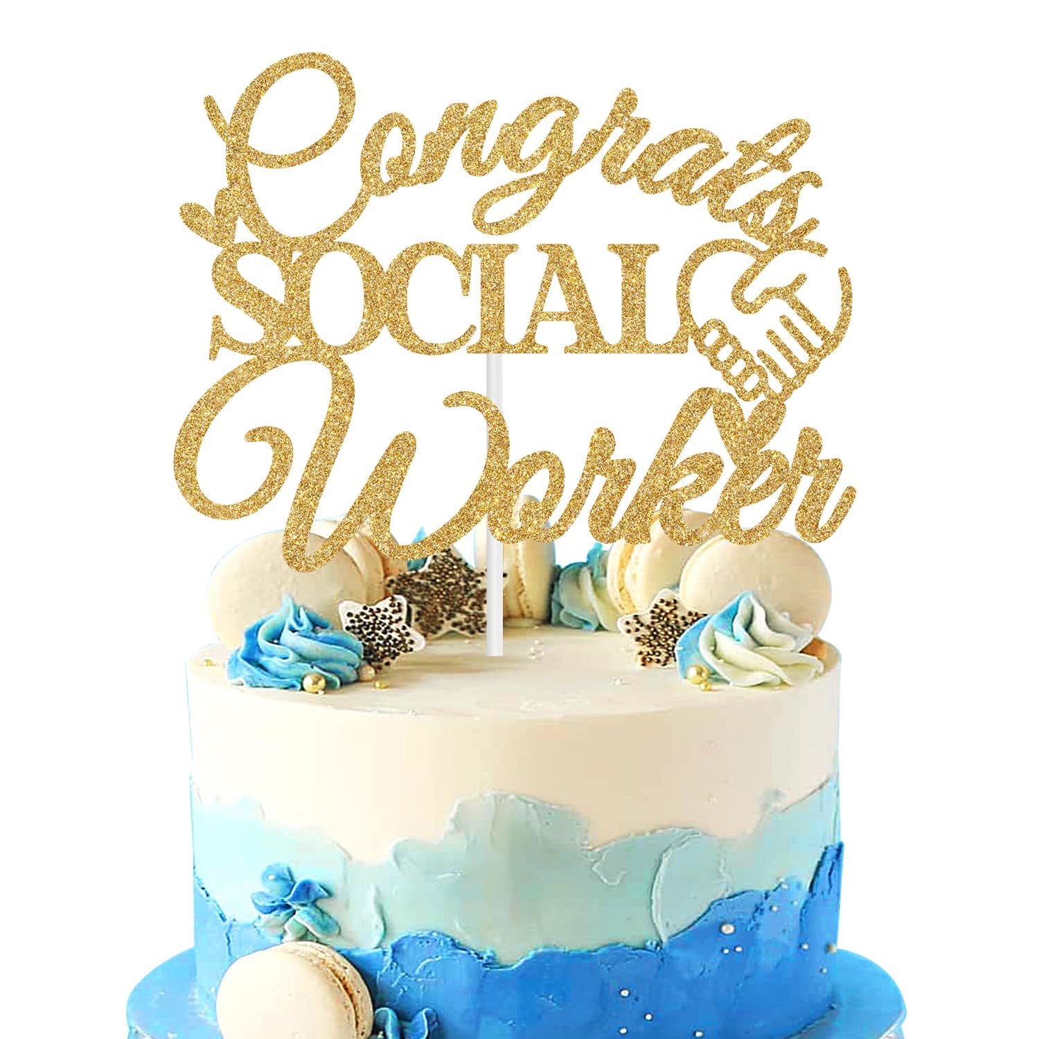 Congrats Social Worker Cake DHF10 Topper, Congratulations MSW, Congrats ...