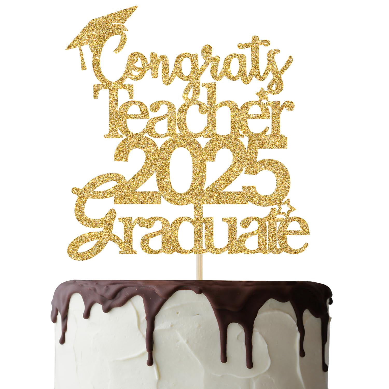 Congrats Teacher 2025TRDN Graduate Cake Topper, Congrats Teacher Grad ...
