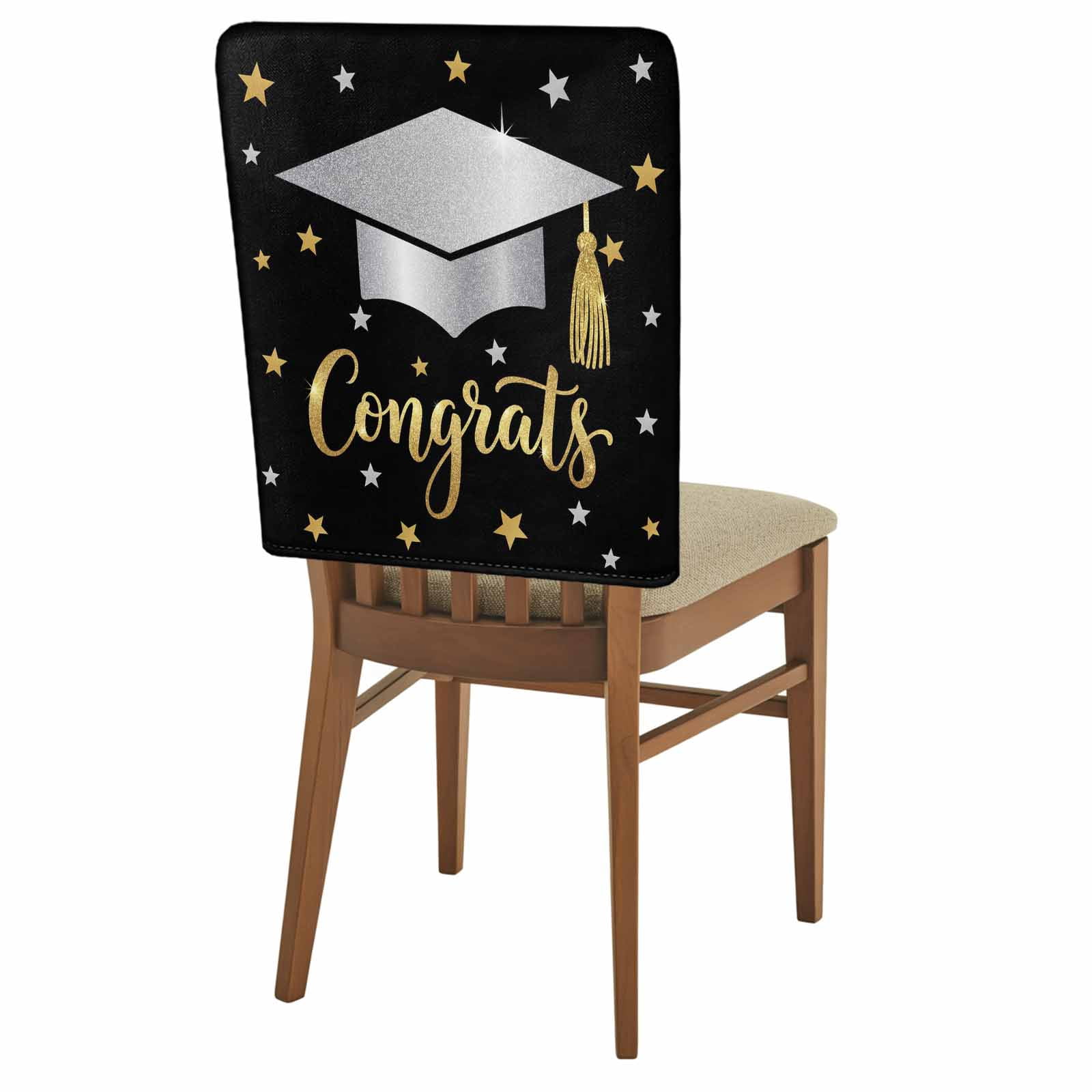 Congratulate Graduate Season Chair Covers Set of 1 Graduation Hat ...