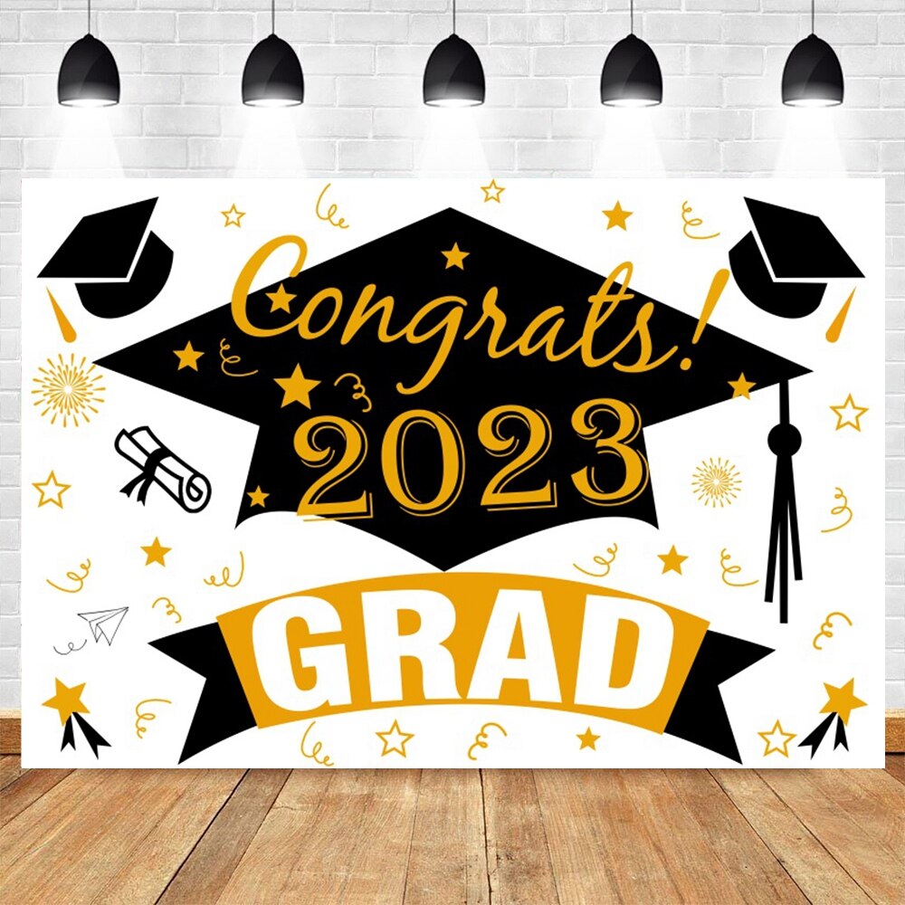 Congratulation 2023 Graduate Ceremony Backdrop for Photography Balloon ...
