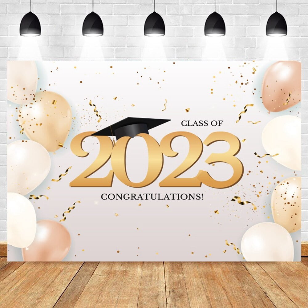 Congratulation 2023 Graduate Ceremony Backdrop for Photography Balloon ...
