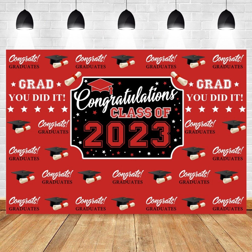 Congratulation 2023 Graduate Ceremony Backdrop for Photography Balloon ...