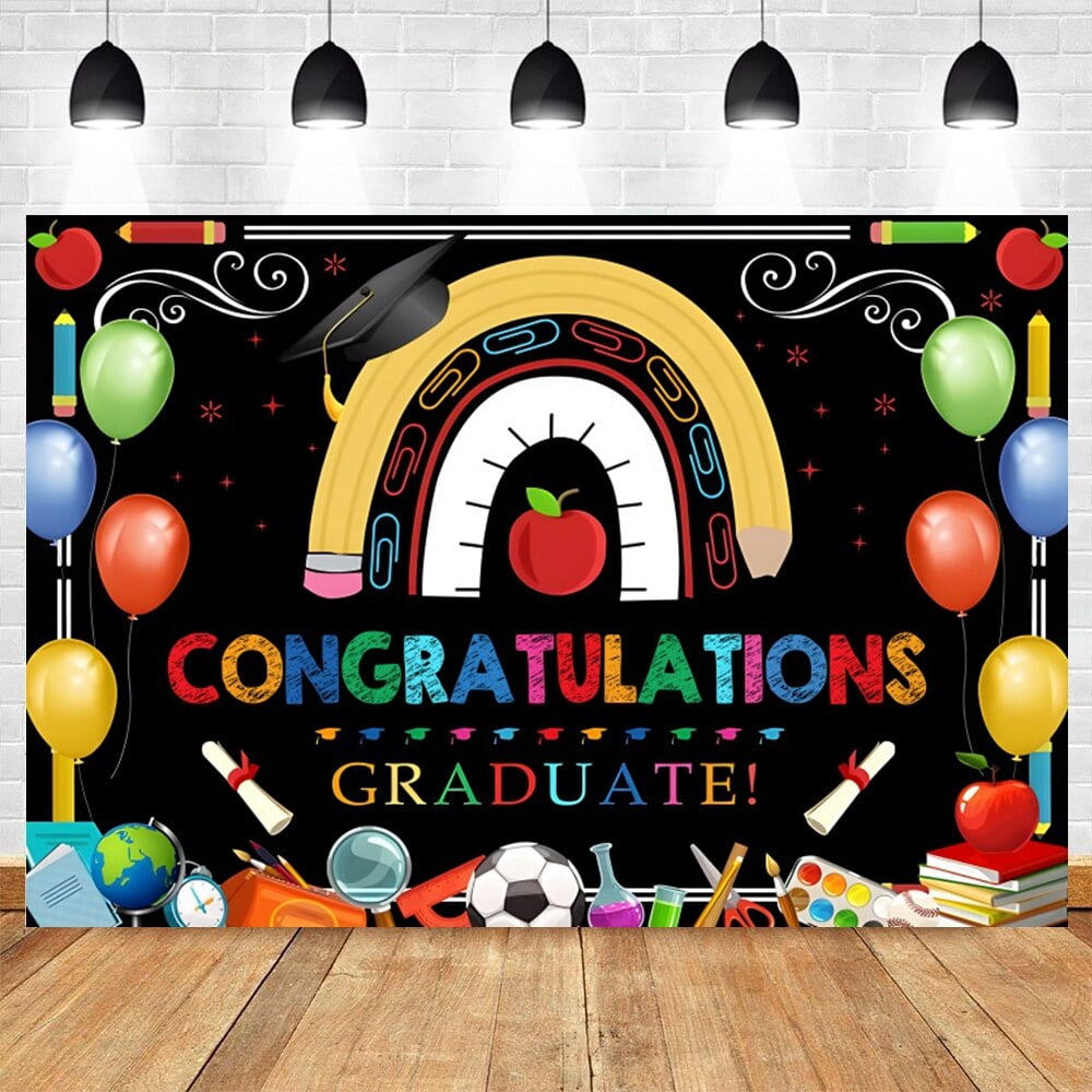 Congratulation 2023 Graduate Ceremony Backdrop for Photography Balloon ...