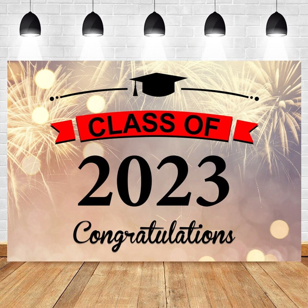 Congratulation 2023 Graduate Ceremony Backdrop for Photography Balloon ...