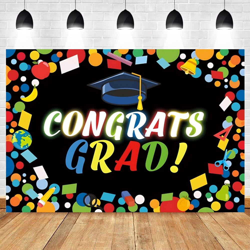 Congratulation 2023 Graduate Ceremony Backdrop for Photography Balloon ...