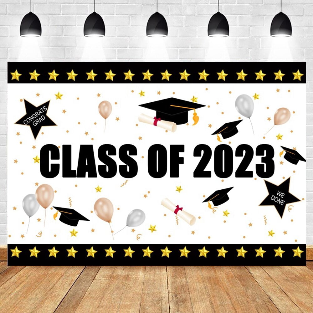 Congratulation 2023 Graduate Ceremony Backdrop for Photography Balloon ...